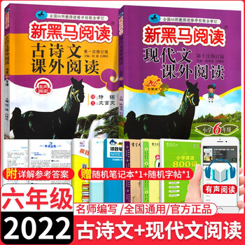 新黑马阅读 古诗文课外阅读现代文课外阅读 六年级 小学生6年级上下册全国通用 课外阅读训练 六年级 现代文阅读+古诗文课外阅读