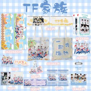 辉航睿盛 TF家族三代朱志鑫苏新皓左航周边明信片手幅钥匙扣帆布袋笔袋立牌 TF家族三代 专属胸牌2个