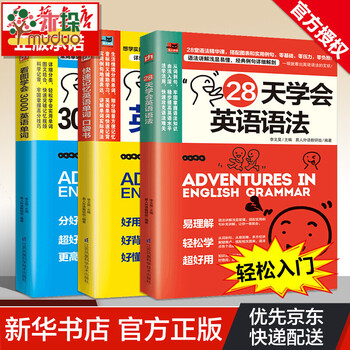 快速记忆英语单词&28天学会英语语法&看图学会3000英语单词 共3册 零基础学英语书籍
