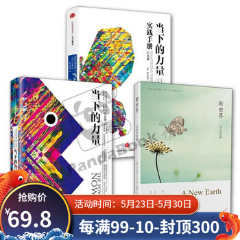 埃克哈特托利 作品全3册 当下的力量+实践手册+新世界 艾克哈特 托尔 托勒 正版书