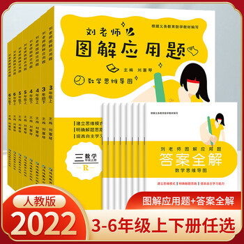 刘老师图解应用题三年级四年级五年级六年级上册下册数学专项强化训练思维导图人教版详解小学练题举一反三奥 刘老师图解应用题/单本 四年级下