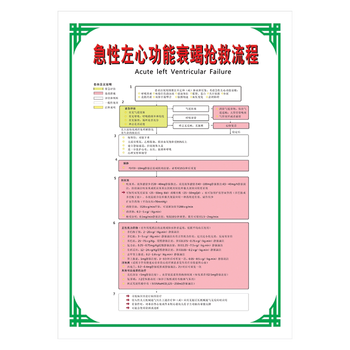 医院制度急救程序挂图过敏性休克抢救流程图示意图墙贴纸WSB169 WSB169-30 60*80cm  PP覆膜贴纸
