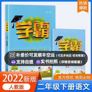 现货】2022春小学学霸语文二年级下册部编人教版RJ版2下小学课本教材同步练习册一课一练53天天练实