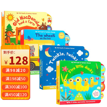 英文原版 My first book of nursery rhymes 4册经典童谣启蒙绘本