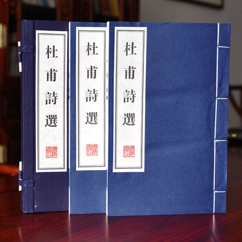 杜甫诗选 国学经典中国古诗词 诗圣杜陵野老诗选 古诗简单注释宣纸线装繁体竖排 大字编排文华丛书 家庭
