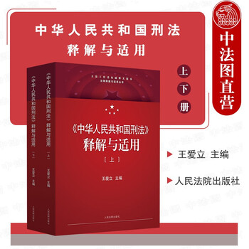 中华人民共和国刑法释解与适用 王爱立 人民法院 法律释解与适用丛书 刑事办案人员刑法条文学习参考书