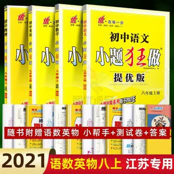 【上下册自选】2022恩波初二小题狂做八年级上下册8年级上下册语文数学英语物理苏科版巅峰提优版人教译林小题狂做八年级 上册 全套4册 提优版
