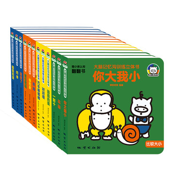 大脑记忆沟训练立体书(套装全12册)你大我小 花园 一到十 一起画画 对对碰 汽车嘟嘟嘟 农场等等