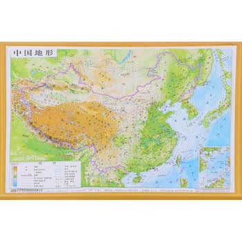 立体中国地形图拼图