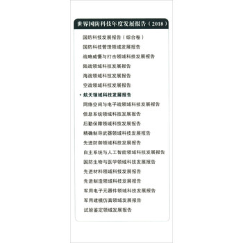 【正版图书】航天领域科技发展报告（2018）