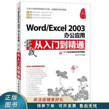 Word/Excel2003办公应用实战从入门到精通彩印