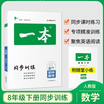 2022春一本初中数学八年级同步训练下册人教版RJ 初中数学同步教材课本练习题 初二8年级数学下册题