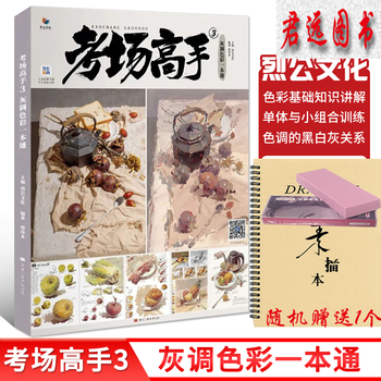 考场高手3灰调色彩一本通 2022烈公文化郑诗本色彩基础单体组合塑造色稿完整稿对照临摹写生范本美术高考联考教材教程水粉静物书籍