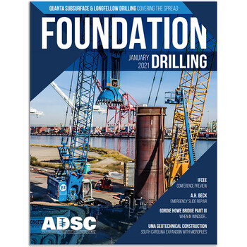 【单期可选】Foundation Drilling 2020/21年月合刊 美国基础钻探行业杂志 2021年1月刊