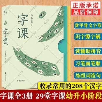 字课 小象汉字 给孩子的字课 全套3册  幼儿启蒙认知 学前教育 小学常用208个汉字
