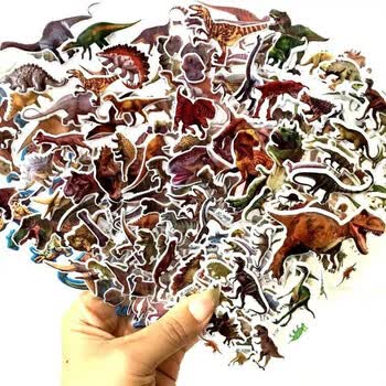 汪汪队儿童卡通贴纸奥特曼贴画纸立体贴画贴贴纸幼儿园奖励小礼物 恐龙12张不重复