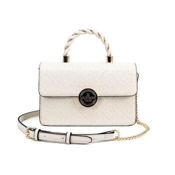 【官方旗舰】路易卡迪 路易卡迪旗舰款 Louis Cardy Logo斜挎包 米白色【图片 价格 品牌 报价】-京东