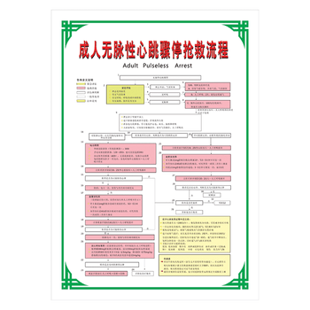 医院制度急救程序挂图过敏性休克抢救流程图示意图墙贴纸WSB169 WSB169-29 70*100cm  PP覆膜贴纸