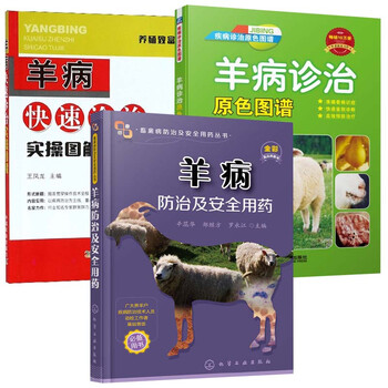 【全3册】羊病诊治原色图谱+羊病快速诊治实操图解+羊病防治及安全用药羊病治疗大全羊病预防和治疗的书籍养羊技术书籍