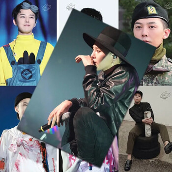 权志龙海报 人气组合BIGBang队长G-Dragon粉丝应援周边超大壁纸 权志龙海报(8张照片随机)