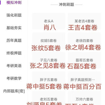 【原版印刷送课】徐涛六套卷 腿姐四套卷 米鹏六套卷 肖八浓缩版 各个老师模拟卷刷题【小程序激活码】
