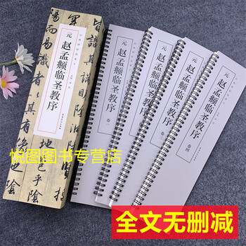 赵孟頫临圣教序 经典碑帖临摹卡全4册洪亮主编 赵孟俯行书字帖近距离临帖字卡 附简体旁注 安徽美术出版