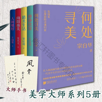 B 美学大师系列全5册文学生活近现代艺术名家名画中国文人心灵完整系统化展现大师们生活美学方式 美学大师普通版