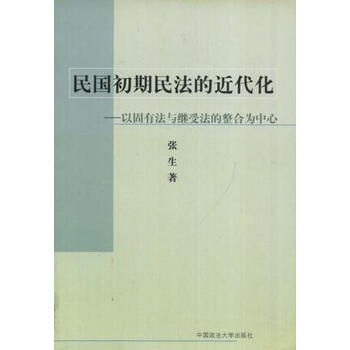 民国初期民法的近代化 张生 中国政法大学出版社