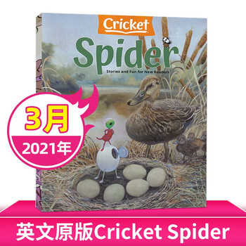 SPIDER 2021年全年可选 美国版儿童杂志 蟋蟀童书6-12岁英语课外阅读期刊 3月刊
