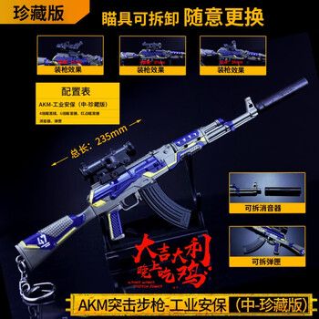 绝地周边98K处理中号AWM多倍镜M416合金瞄具套装玩具模型 AKM工业安保 L瞄具三件套