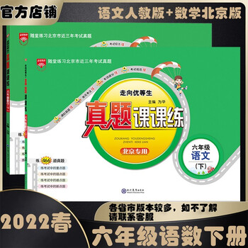 薛金星 小学真题课课练 北京真题适用于2022春2021秋 真题练习 课时训练 六年级 语文下册人教版+数学下册北京版 共2本