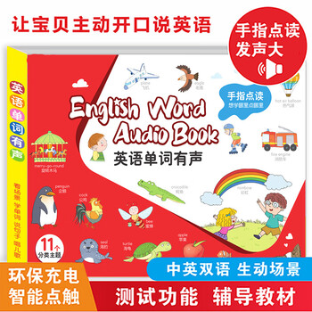 会说话的象形识字有声书0-2岁3儿童点读书早教学习机幼儿益智玩具 英语单词有声书