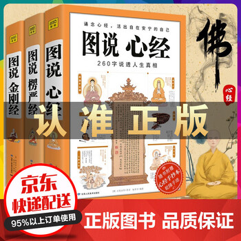 图说楞严经+心经+金刚经 全三册图解版文白对照 佛经佛学书籍入门 禅修国学经典 佛教十三经类书籍