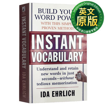 即时词汇 英文原版 Instant Vocabulary 词根词缀记英语词汇学习书