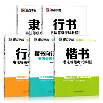 墨点荆霄鹏书法等级考试教程5本套