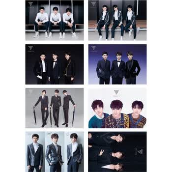 blackpink朴彩英LISA时代少年团周边签名海报8张高清挂画墙贴 TFBOYS海报(8张照片随机)