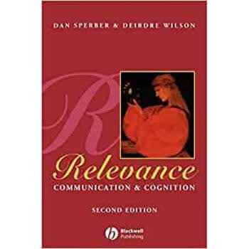 Relevance - Communication And Cognition 2E [...
