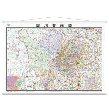 2022新 四川省地图挂图 1.1米*0.8米 覆膜防水 高清印刷政区全图地形附图
