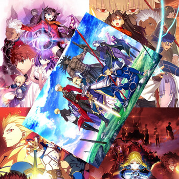 JOJO的奇妙冒险洛天依FATE命运之夜明信片卡片动漫周边书签礼盒 FATE海报(8张随机)