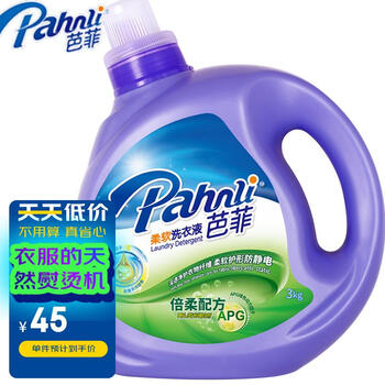 【芭菲【京东超市】芭菲Pahnli 倍柔】芭菲Pahnli洗衣液易漂柔软留香强效去污深层洁净 倍柔配方 3kg 6斤实惠装 【行情 报价 价格 ...
