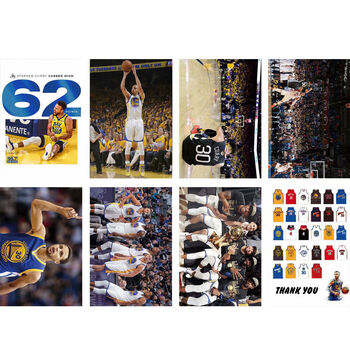 【球星推荐】库里海报墙贴纸 卧室 NBA金州勇士队史蒂芬库里海报宿舍墙壁贴画 库里K3款(一套8张) 收藏送双面胶