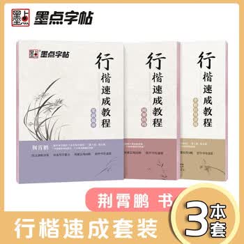 墨点字帖行楷入门基础训练3本荆霄鹏行楷字帖楷书钢笔硬笔书法临摹速成教程行楷字帖练字大学生初学者公务员手写体