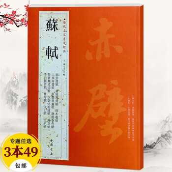 【包邮】历代名家书法经典毛笔字教程鉴赏欣赏书法学习训练临摹字帖碑帖 苏轼 前赤壁赋 黄州寒食帖