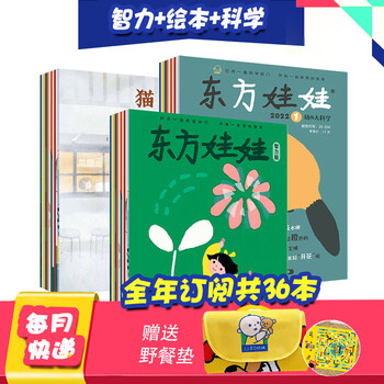 东方娃娃智力版2022年全年12期订阅幼儿期刊读物3-7岁中班大班幼儿园绘本读物期刊杂志 【全年36本订阅+大礼包】智力+绘本+科学
