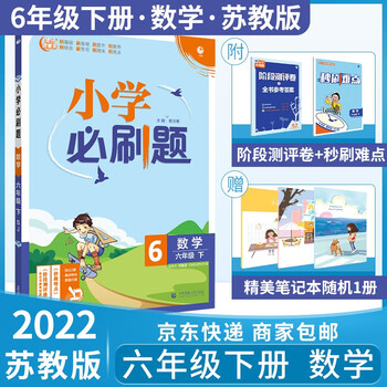 2022版小学必刷题六年级下册语文数学英语人教版练习册理想树教材课本同步随堂天天练测试卷： 数学 六年级下册苏教版SJ
