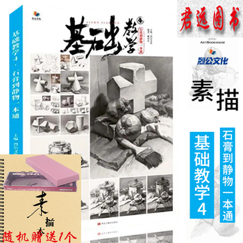 基础教学4从石膏到静物一本通2021烈公文化赖荣志单个组合几何体素描静物临摹范本画册石膏五官美术高考