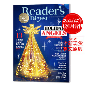 Reader's Digest 美国版读者文摘杂志小开本 单本/多期文学文摘期刊杂志英语英文杂志 2021年12月/2022年1月合刊