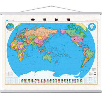 【新华正版】 【军民两用版】世界地图 超大高清办公挂图 1.6米1.24米 星球地图出