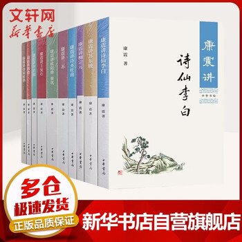 康震讲诗词经典套装全10册 王安石诗圣杜甫诗仙李白欧阳修曾巩李清照三苏苏东坡韩愈柳宗元诗词经典