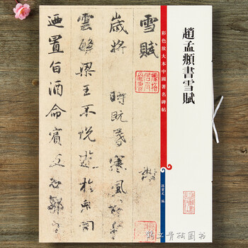 正版 彩色放大本中国碑帖 赵孟頫雪赋 孙宝文编 繁体旁注 行书毛笔书法字帖 赵孟俯墨迹 临摹书籍 上